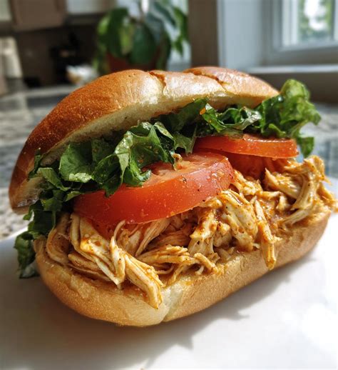 Honey Mustard Shredded Chicken Sandwich Cravi Recipes