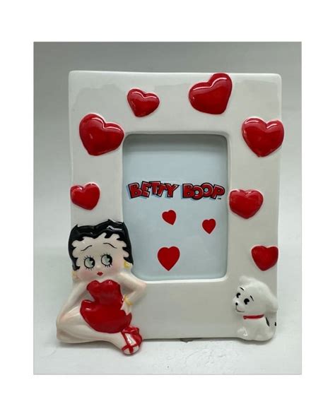 Betty Boop And Pudgy With Loving Hearts 3x5 Photo Frame