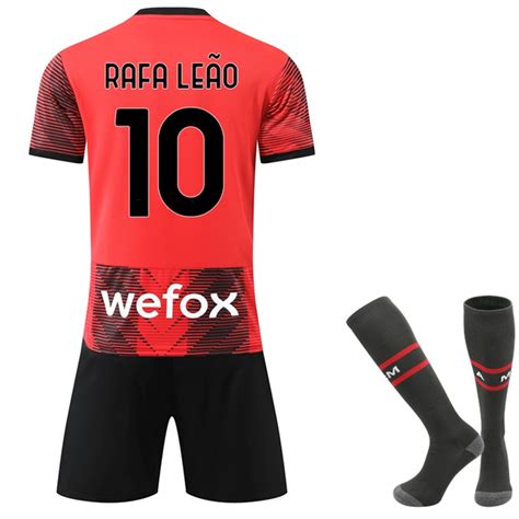 Rossoneri 2324 Authentic 10 Rafa Leao Home Kit