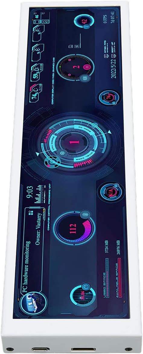 Amazon Com Yunseity Computer Temp Monitor 8 8 Inch CPU GPU RAM IPS USB Mini Screen