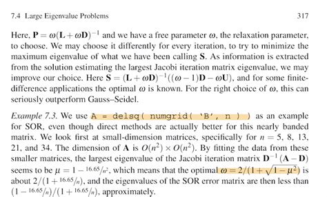 Iterative Method How To Find The Optimal Ssor Parameter