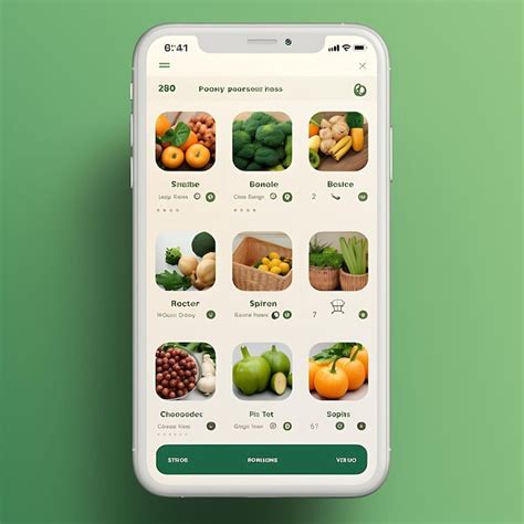 Premium AI Image Mobile App Design Of ECommerce Online Grocery Shopping App Design Fresh And