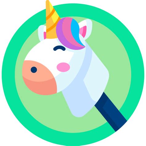 Unicorn Detailed Flat Circular Flat Icon