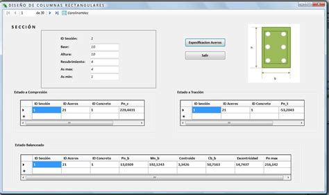 The Sweet And Little Bd Columns Interfaz En Visual Basic