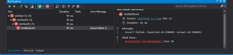 Visual Studio UnitTest C In VS Expected And Actual Values Are The