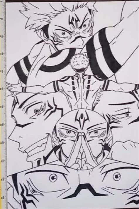 Sukuna And Itadori Desenho Anime Jujutsu Kaisen Desenhando Esboços