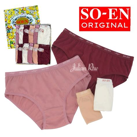 6 12piece Original Soen Bbc Plain Adult Underwear Ladies Panty So En