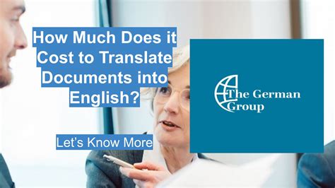 How Much Does It Cost To Translate Documents Into English The German