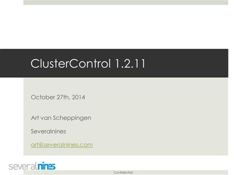 Webinar Slides Clustercontrol 1211 With Support For Mariadbs