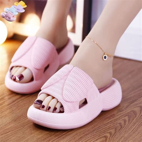 Cod Dsfsfgrtehhh Bagong Tsinelas Babae Tag Araw Panloob Makapal Na Ilalim Panlabas Na Slope At