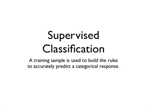 Pdf Supervised Classification