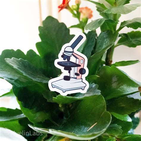 Microscope Sticker Science Researcher T Stem Lab Technician Laptop