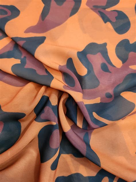 Multi Color Abstract With Pure Georgette Fabric Mrfabrics