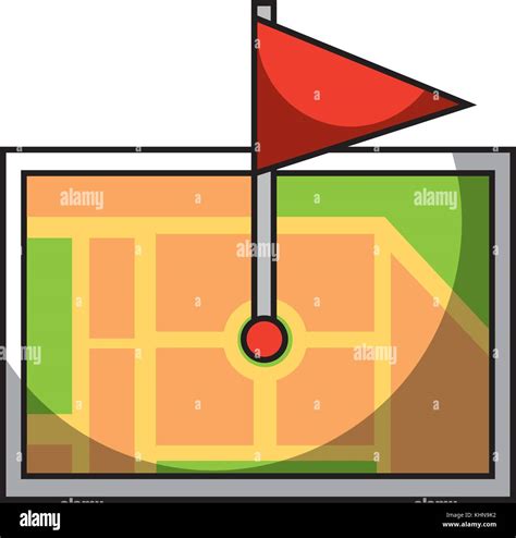 Gps Navigation Map Destination Pin Map Flag Stock Vector Image Art Alamy