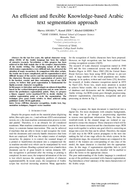 Pdf An Efficient And Flexible Knowledge Based Arabic Text Segmentation Approach