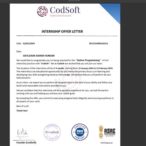 Ashish Devlekar On Linkedin Codsoft Codsoftinternship