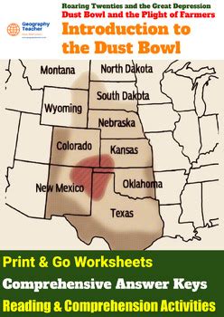 The Great Depression Dust Bowl Map
