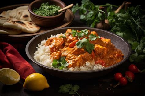 Premium Ai Image Slow Cooker Butter Chicken Indian Food Photo