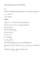Test 3 Practice Questions With Solutions Pdf Practice Questions For Test 3 CISC 203 2020W Q1