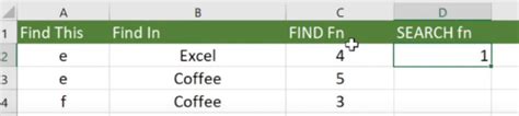 How To Use The Search Function In Excel Find Vs Search Function Exceltutorial