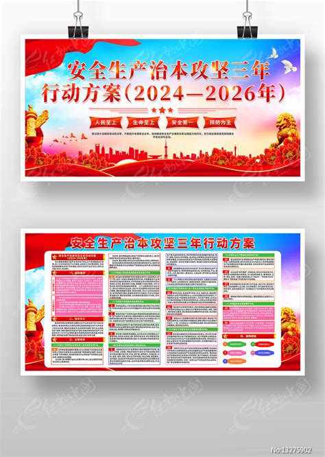 安全生产治本攻坚三年行动方案宣传展板图片下载红动中国