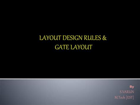 Layout And Stick Diagram Design Rules Pptx