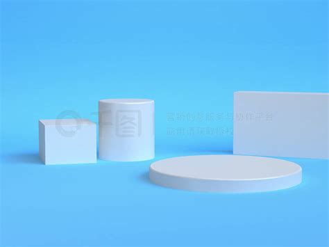 C4d高清图片 极简主义几何抽象背景，柔和颜色，3d渲染 创意合成免费下载格式4500像素编号43956198 千图网