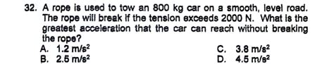 Solved A Rope Is Used To Tow An 800kg Car On A Smooth Chegg