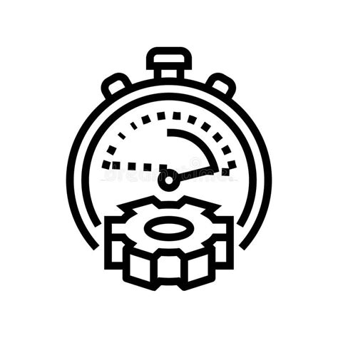 workflow optimization manufacturing engineer line icon vector illustration stock vector