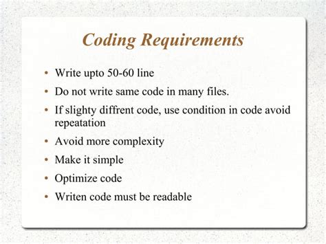 Api Code Requirement PPT