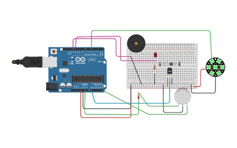 circuit design fire and gas detection system tinkercad