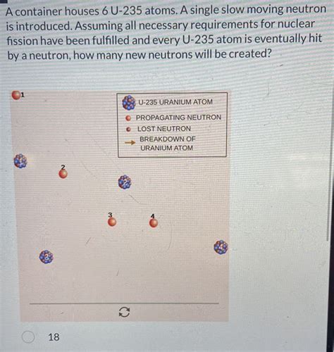 Solved A Container Houses 6 U 235 Atoms A Single Slow Moving Neutron Is Introduced Assuming