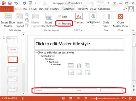 Add Or Change Footer On A Layout In PowerPoint