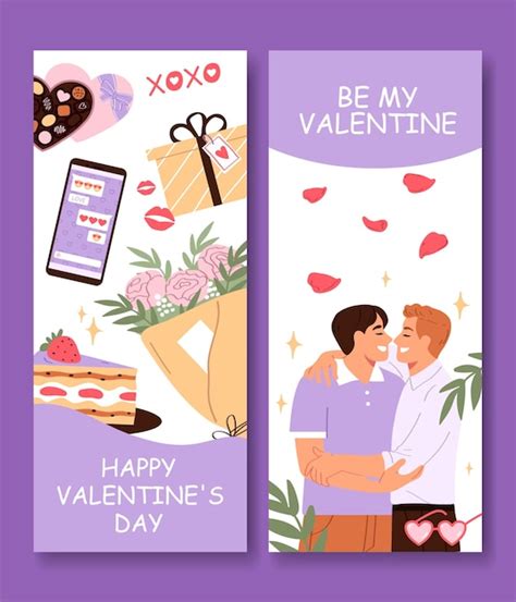 Premium Vector Valentines Day Banner Set