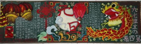 过年欢庆黑板报 黑板报图片大全 普车都