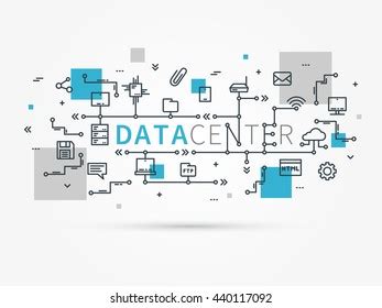Hosting Infrastructure Connecting Server System Analysis Stock Vector Royalty Free 440117092