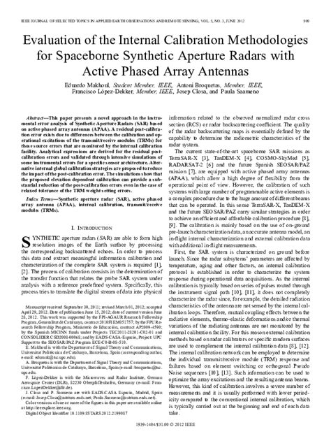 Pdf Evaluation Of The Internal Calibration Methodologies For
