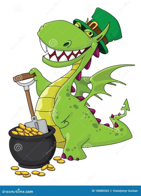 Dragon Leprechaun Stock Vector Illustration Of Folk 18080365