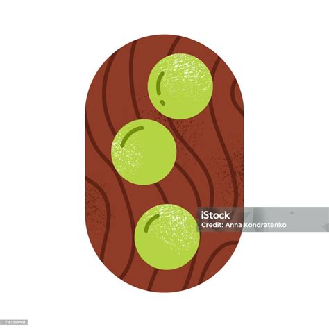 나무 판에 녹차 말차 떡 아이스크림 일본 전통 달콤한 디저트 아시아 떡입니다 건강한 유기농 과자 인기의 봄 디저트 만화 스타일의 고립 된 벡터 일러스트 레이 션