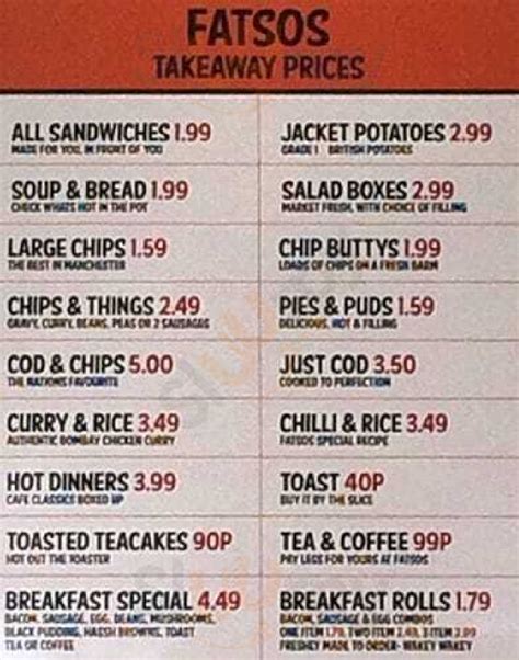 Rowntrees Cafe menù Manchester Main Menu Sluurpy