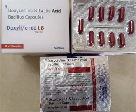 Doxycycline And Lactic Acid Bacillus Capsules At ₹ 200 Box