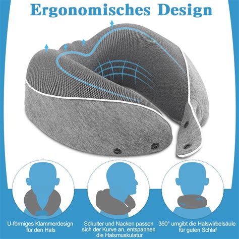 Neck Pillow Airplane Sleeping U Shaped Support For Travel Memory Foam