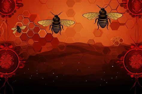 Premium Photo Bees Background Design