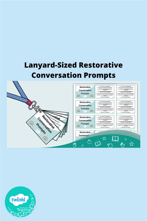 Lanyard Sized Restorative Conversation Prompts Conversation Prompts Lanyard Sized Restorative Conversation Prompts Conversation Prompts