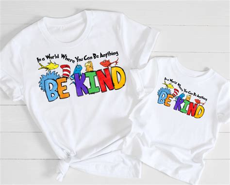 Be Kind Dr Seuss Dtf Transfer Print2press Dtf Boutique
