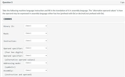 Solved Take The Following Machine Language Instruction And Chegg