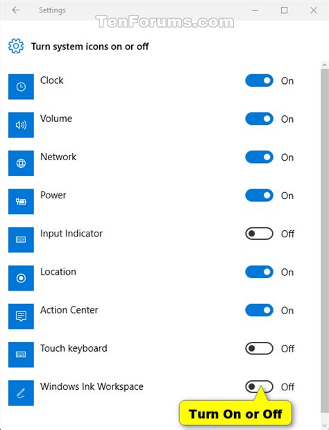 Hide Or Show Windows Ink Workspace Button On Taskbar In Windows Tutorials