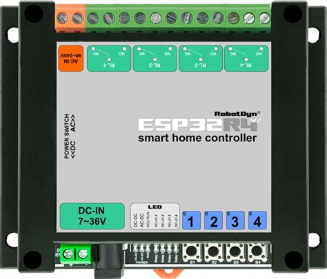 Esp32 4 Relay Controller Board For Wi Fi Bluetooth Tasmota Smart Home System Home Assistant