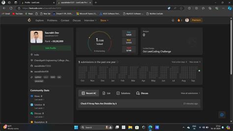 Saurabh Dev On Linkedin Leetcode Problemsolving Codingjourney