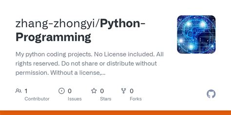 Github Zhang Zhongyi Python Programming My Python Coding Projects